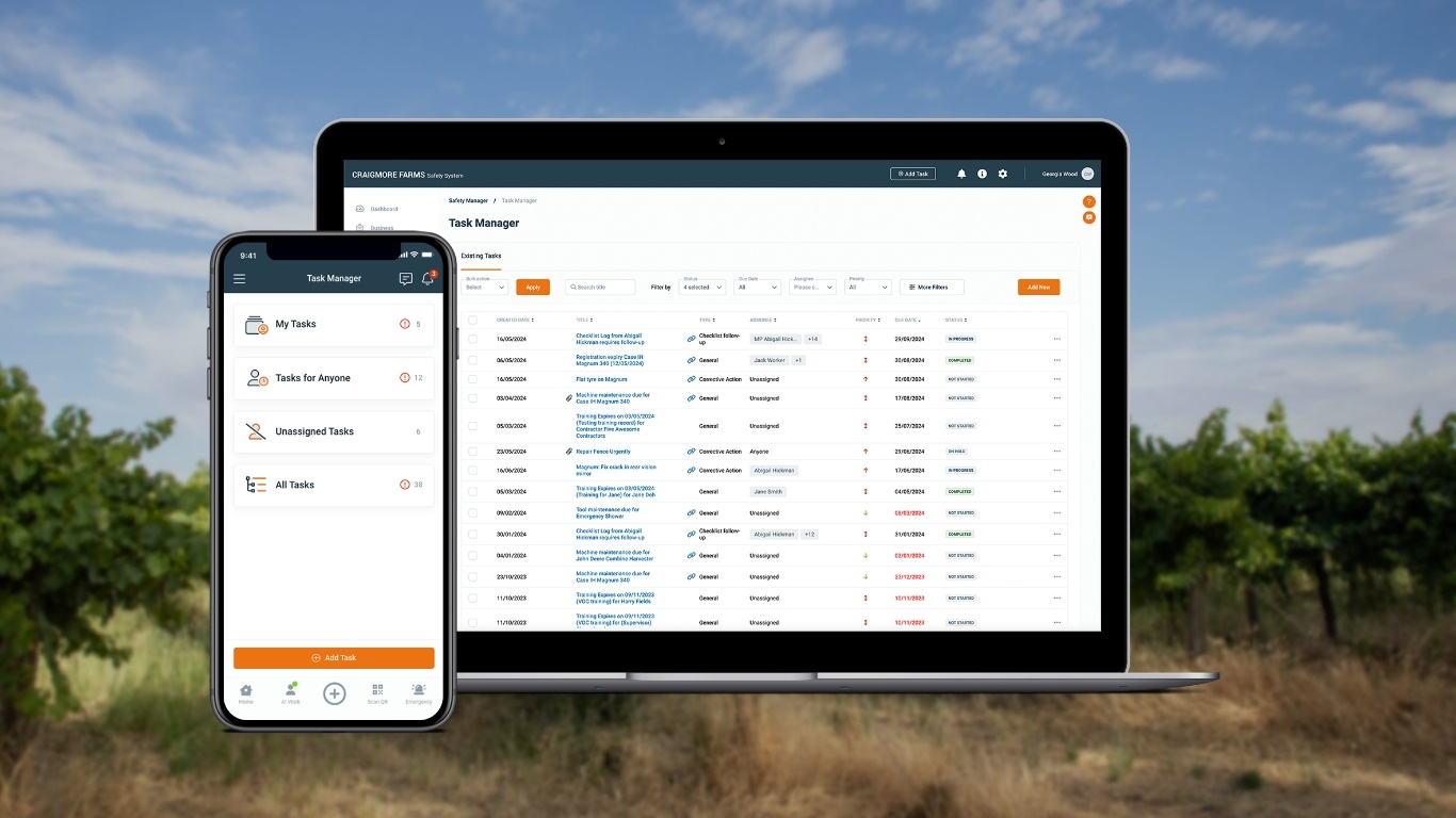 Task Management | Safe Ag Systems