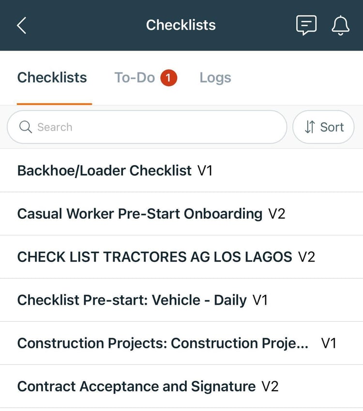 Running Checklists (App)