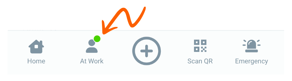 Setting yourself At Work/Not at Work (App)