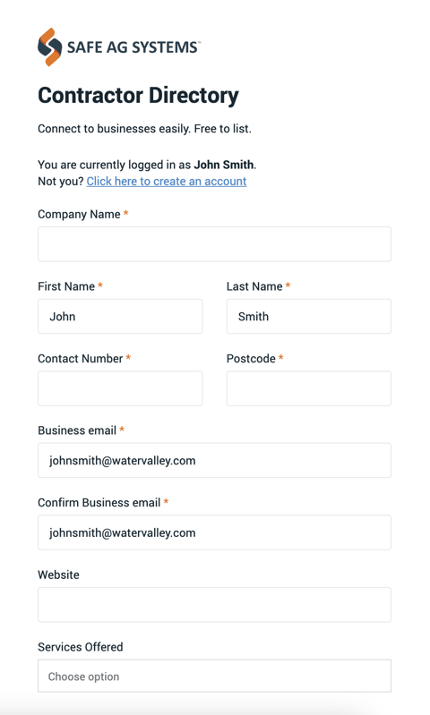 Creating a free listing in Safe Ag Systems Contractor Directory and ...