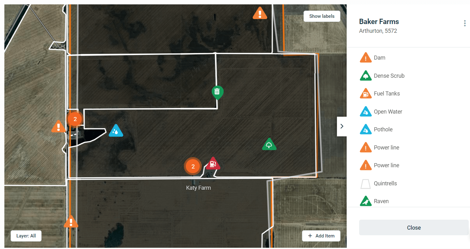 Viewing Hazards or Items