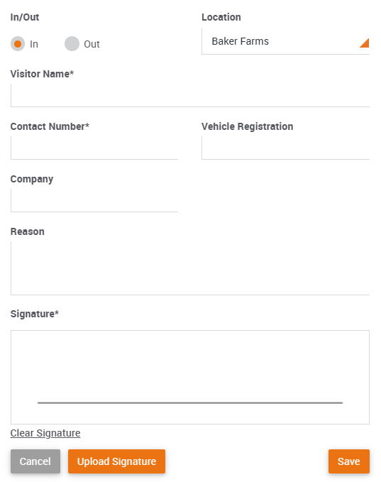 Signing In Visitors
