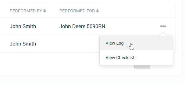 Viewing Checklist Logs
