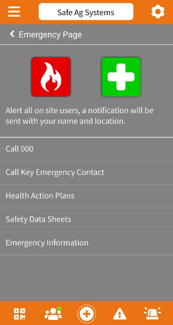 Accessing Emergency Information on Mobile App