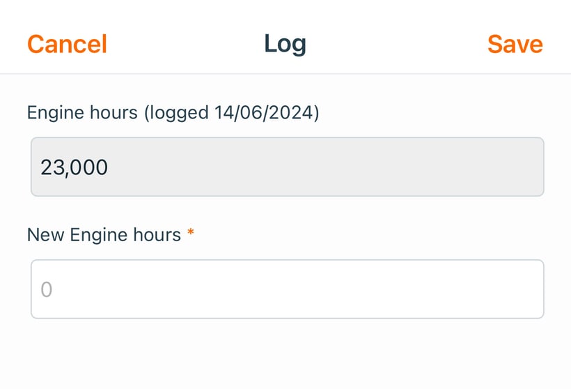 Logging Machinery Hours/Kilometres/Miles (App)