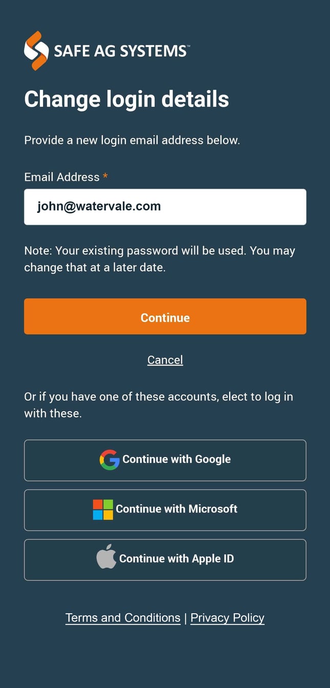 Updating your existing account to a Single Sign-on account