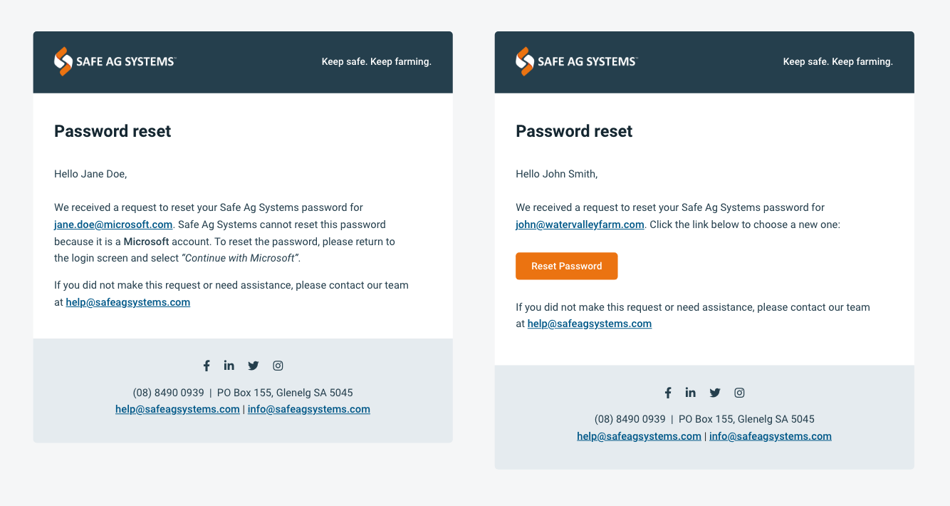 Login Help | Safe Ag Systems