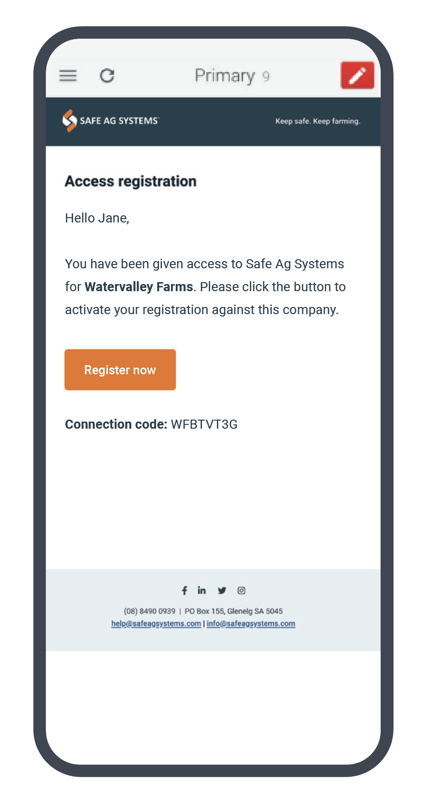 Set-Up Guide - Safe Ag Systems App
