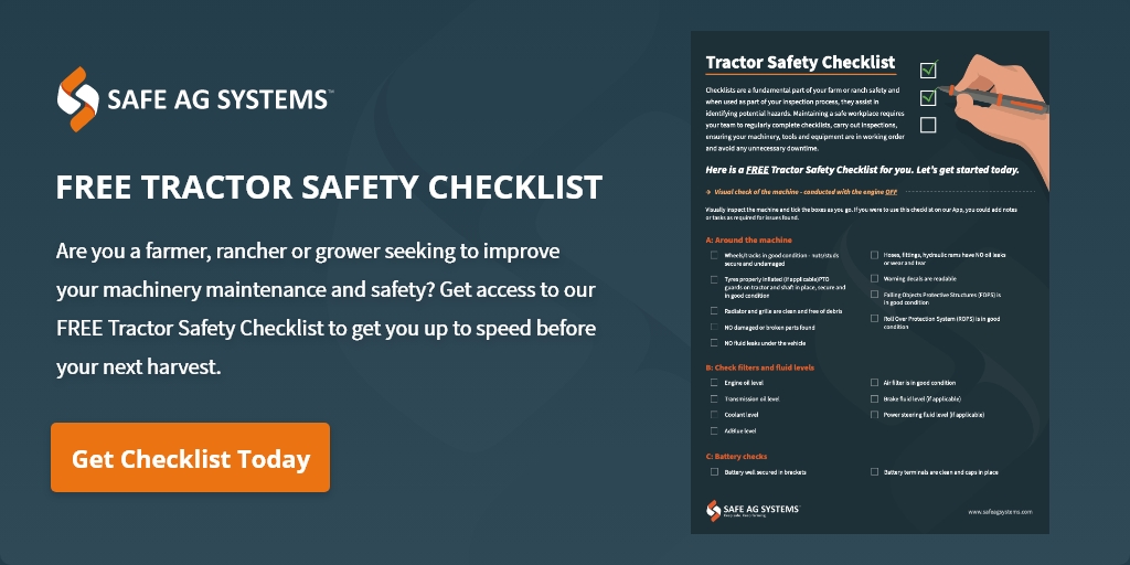 Safe Ag Systems | Tractor Safety Checklist