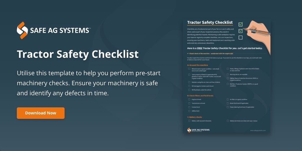 Tractor Safety Checklist | Safe Ag Systems