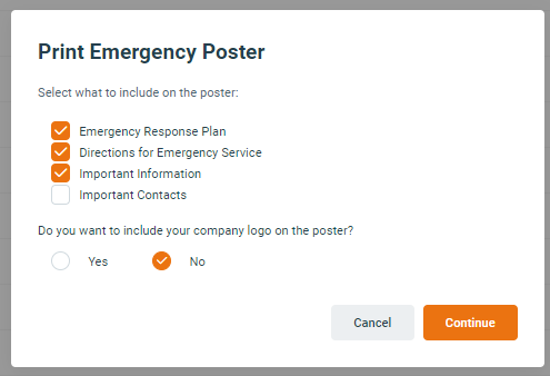 Print Emergency Poster