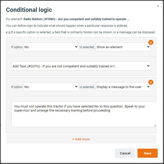 Using Conditional Logic.