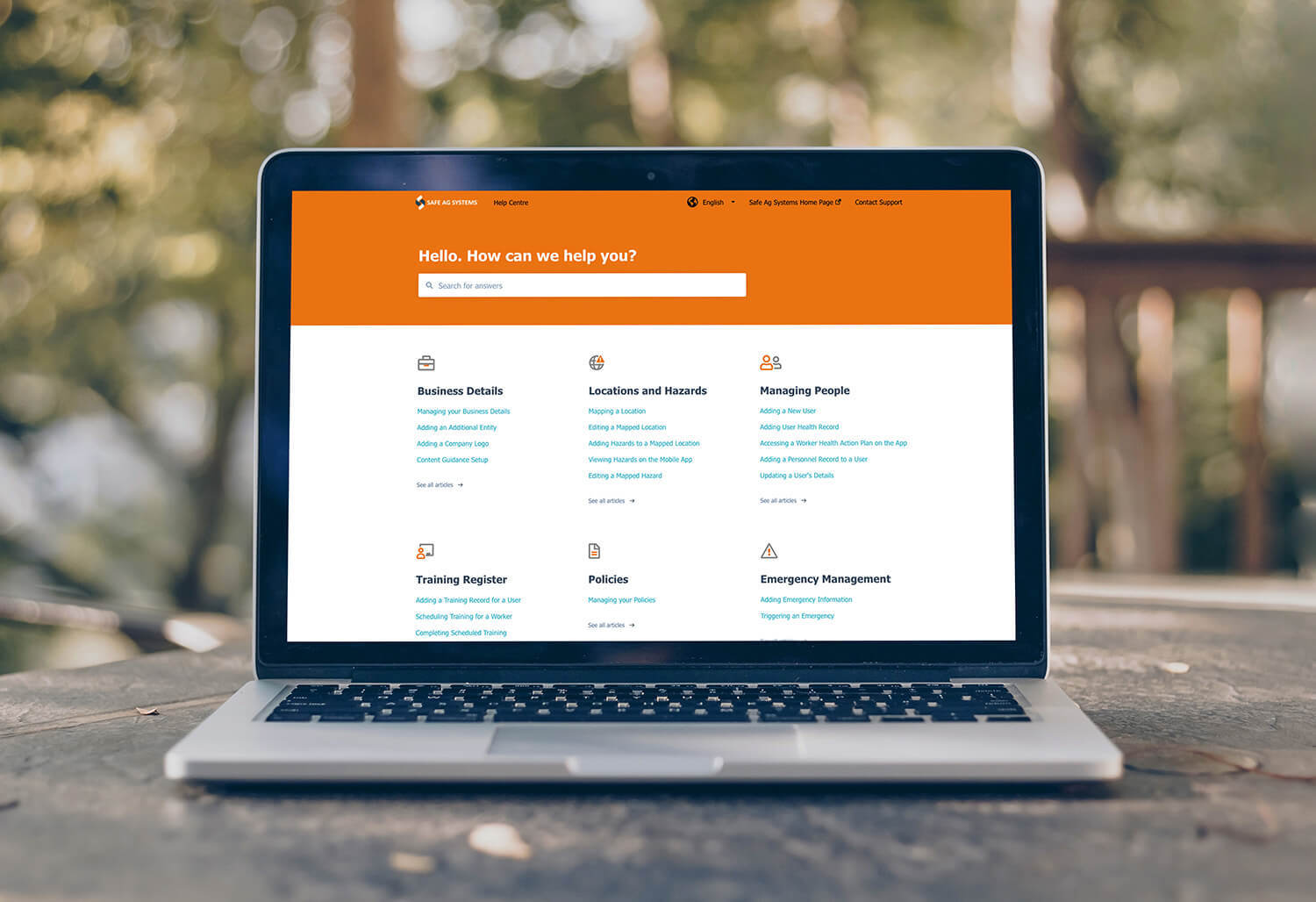 Help Centre | Safe Ag Systems