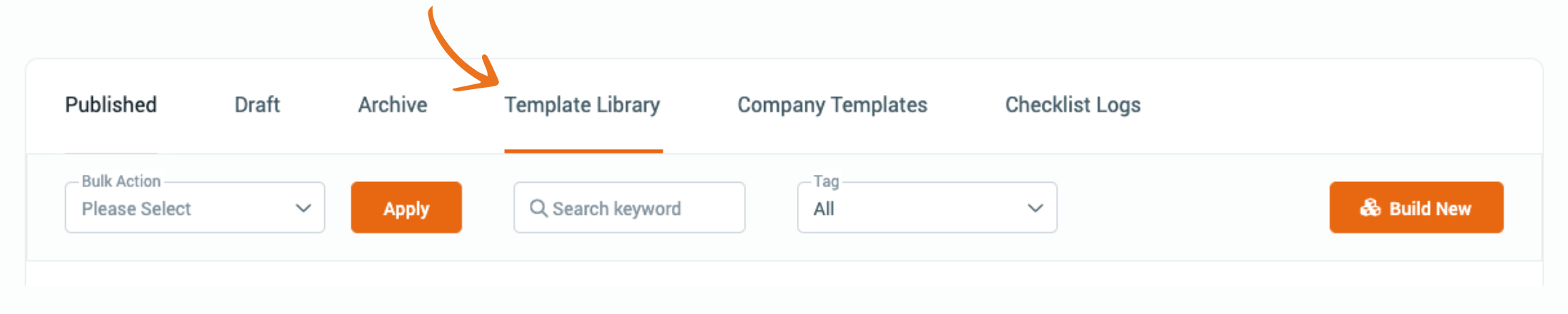 Creating A New Checklist